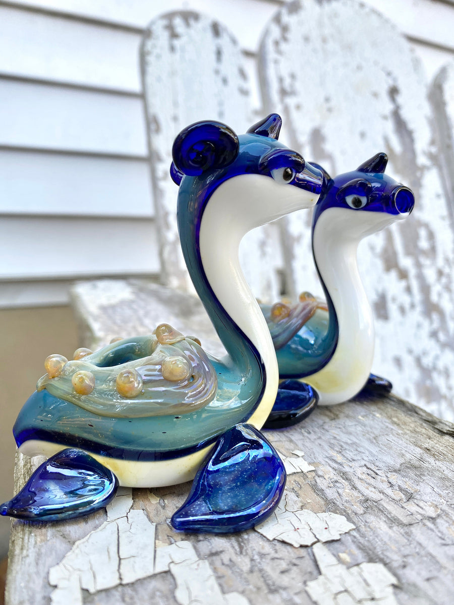 Glass Loch Ness Monster Pipe, Hand blown pipe, HP321 – Apollo Glassworks